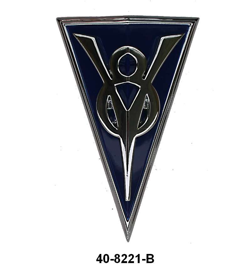 GRILLE EMBLEM - 34 PASSENGER "V8"