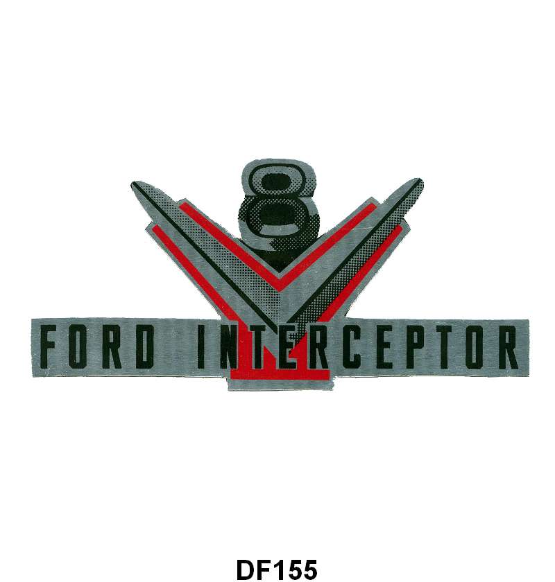 54-56 Ford Interceptor Valve Cover Decal